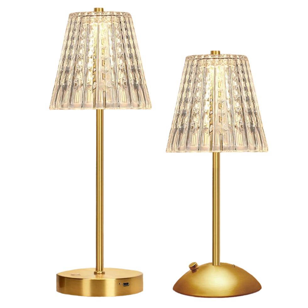 New Tabletop Accessories : Gold Crystal LED Table Lamp | Après Event ...