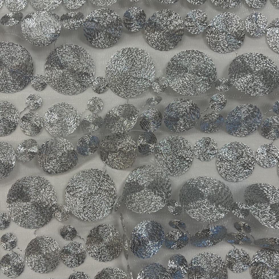 LINEN : Silver Metallic Circle | Après Event Décor and Tent Rental