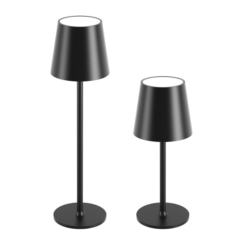 Centerpieces : Black LED Table Lamp | Après Event Décor and Tent Rental