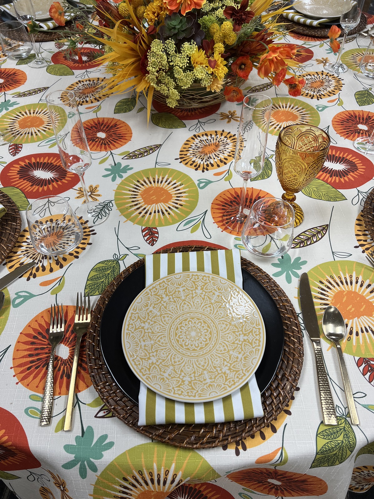 Seating : Chartreuse Stripe | Après Event Décor and Tent Rental