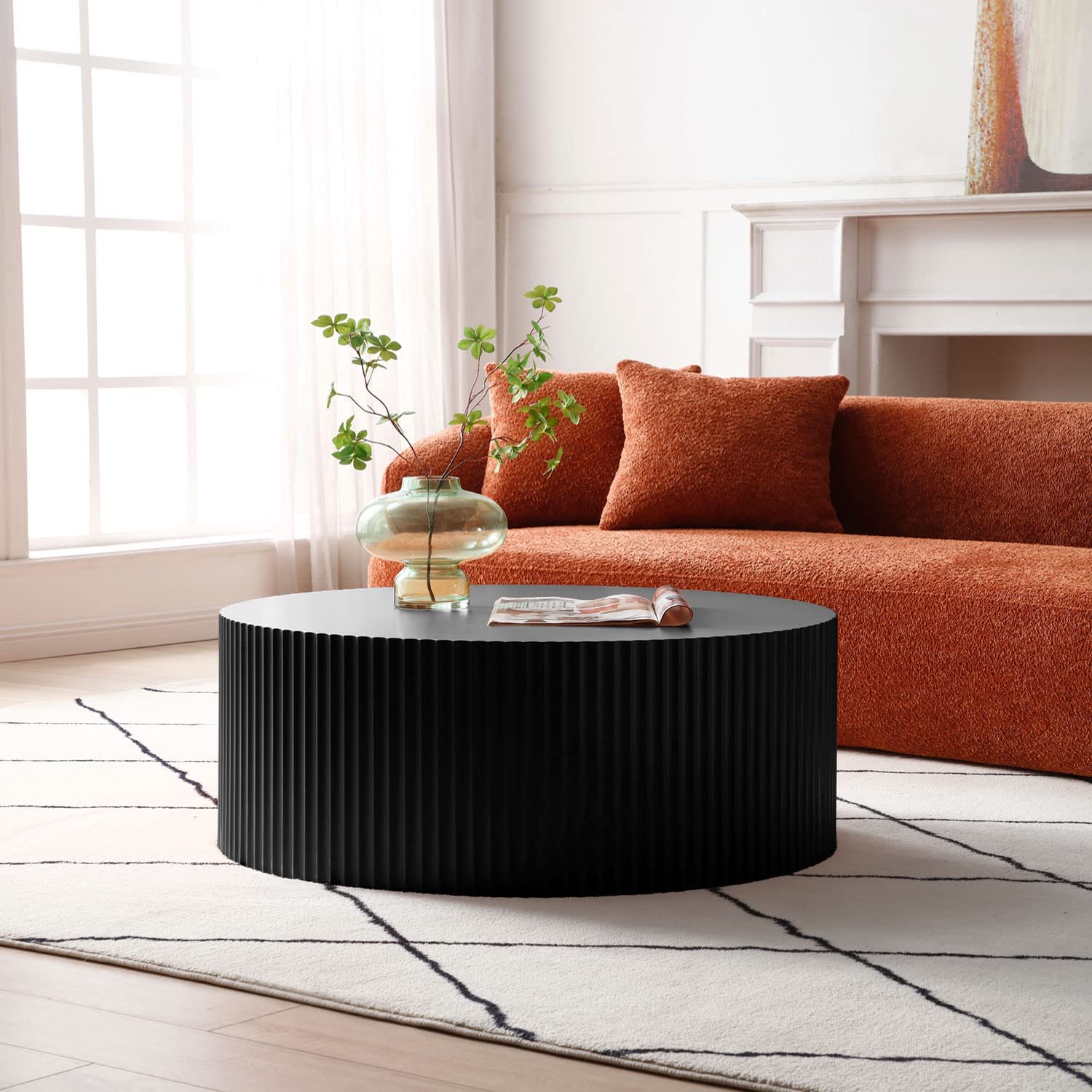New Furniture : Black Fluted Coffee Table, 36" Round | Après Event ...