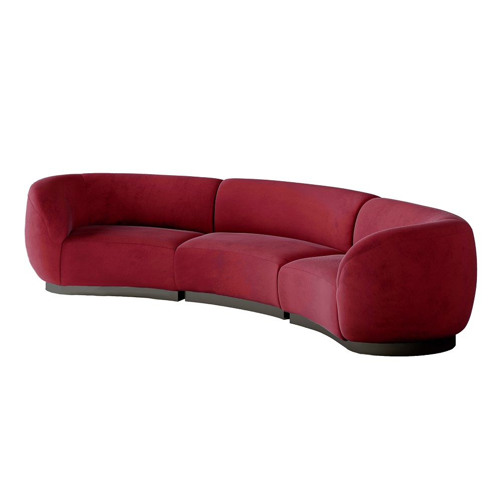 Crimson Velvet Lounge : Crimson Velvet Colette Arc Sofa | Après Event ...