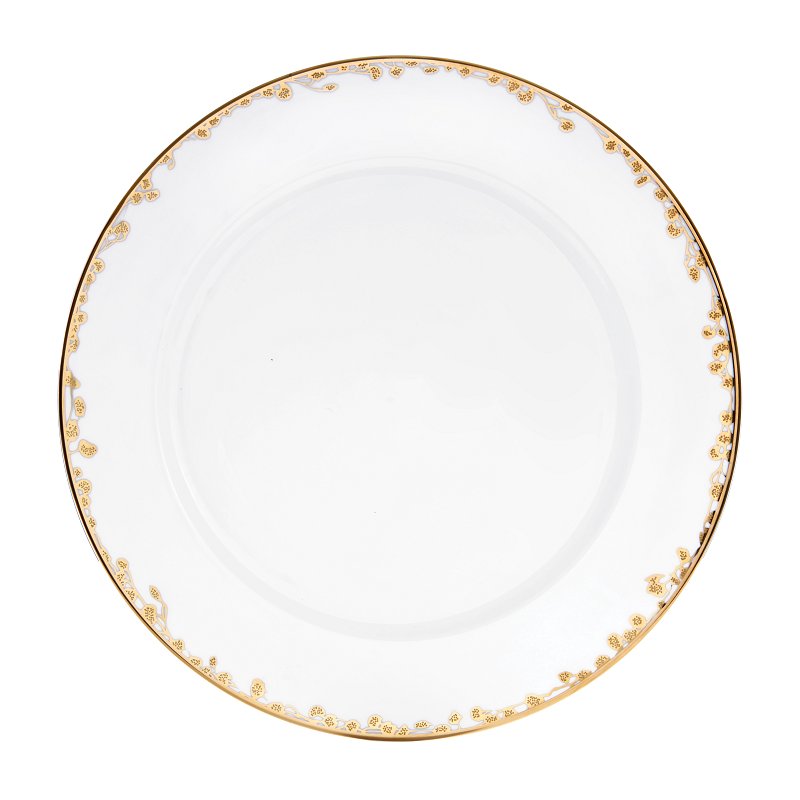 New China : Gold Fleur China | Après Event Décor and Tent Rental