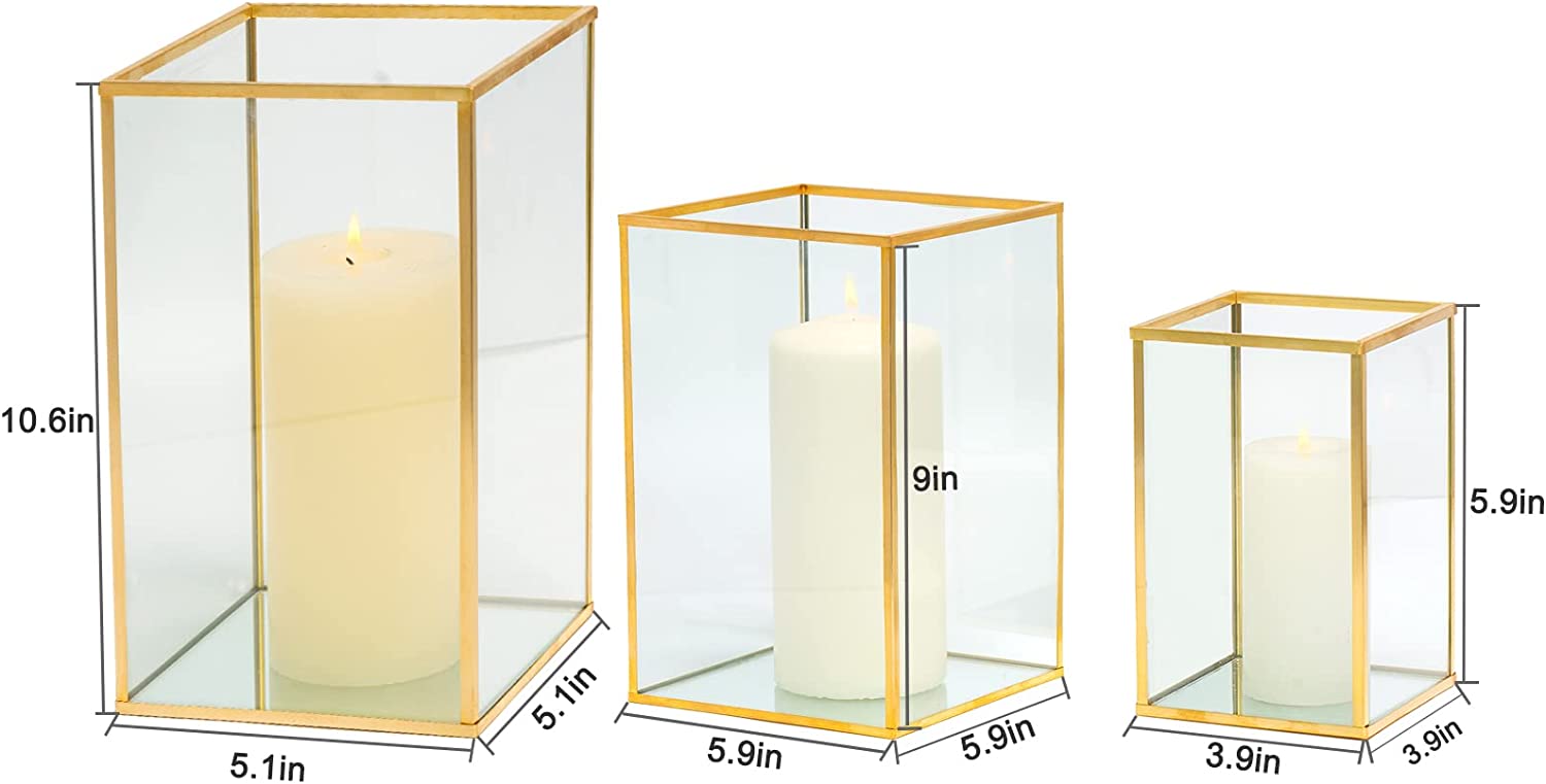 Tent Lighting : GOLD SQUARE GLASS HURRICANE | Après Event Décor and ...