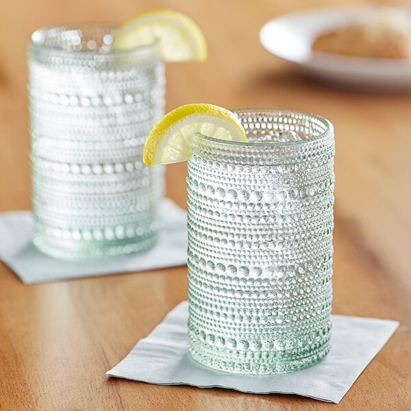 Glassware : JUPITER SAGE GLASS | Après Event Décor and Tent Rental
