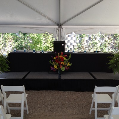 Staging : Sico Carpeted Stage | Après Event Décor and Tent Rental